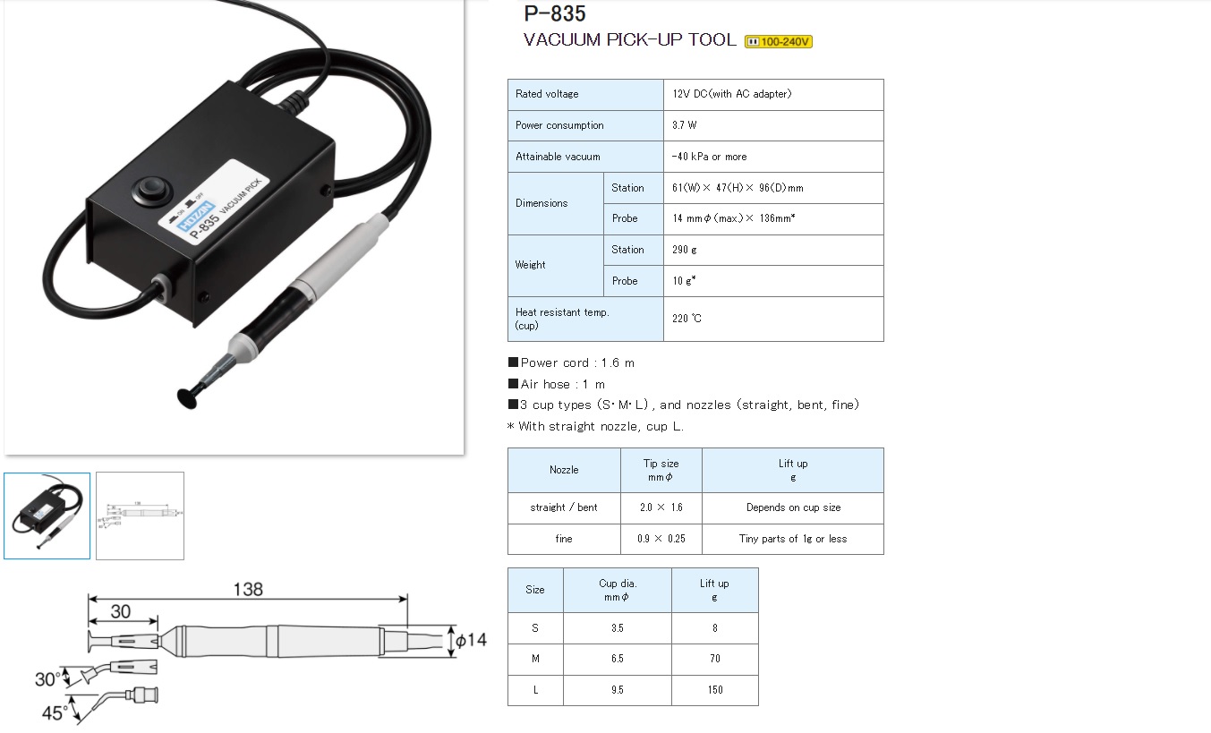 Ichiban Precision Sdn Bhd - Hozan - HOZAN VACUUM PICK-UP TOOL